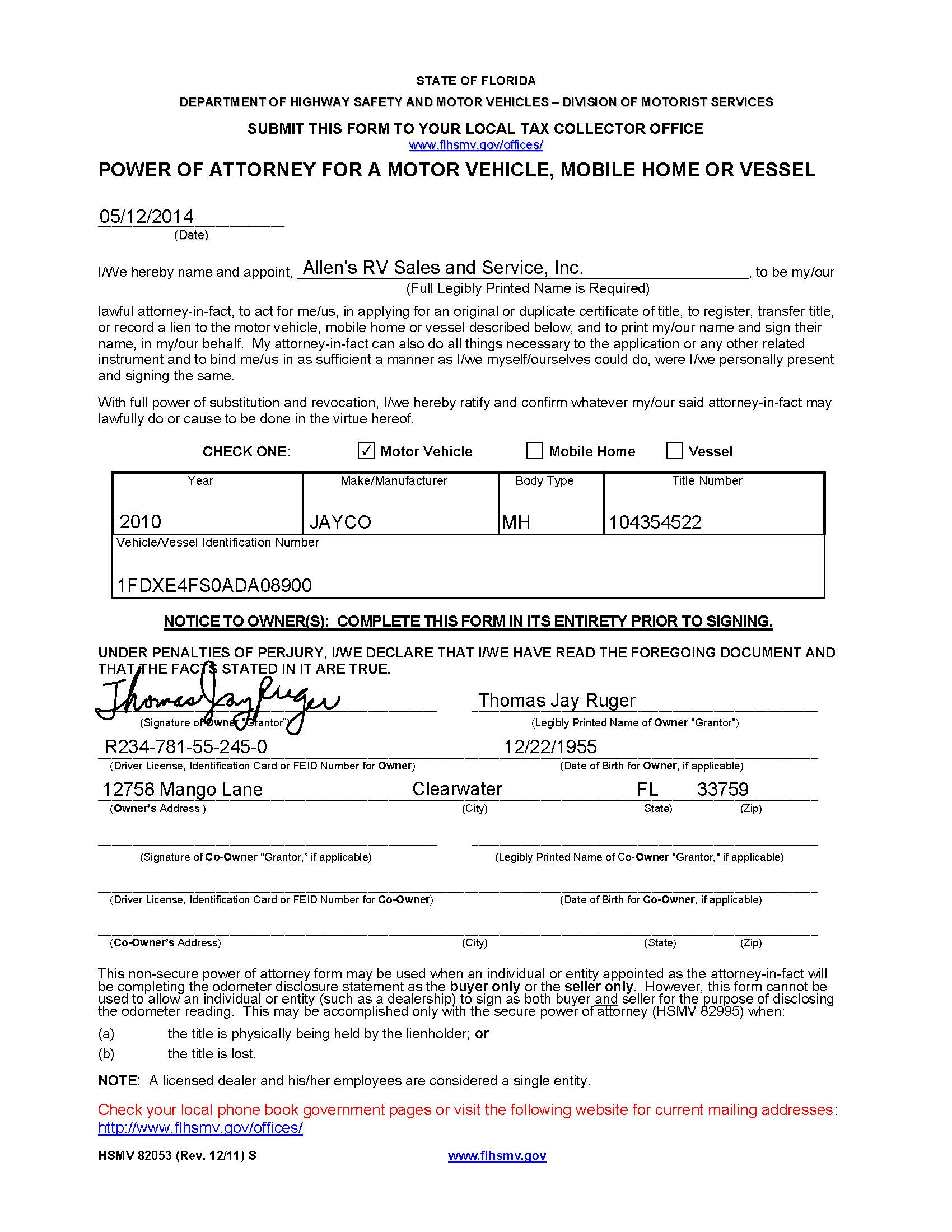 Powers of Attorney – Which Ones to Use and How | Florida RV Association