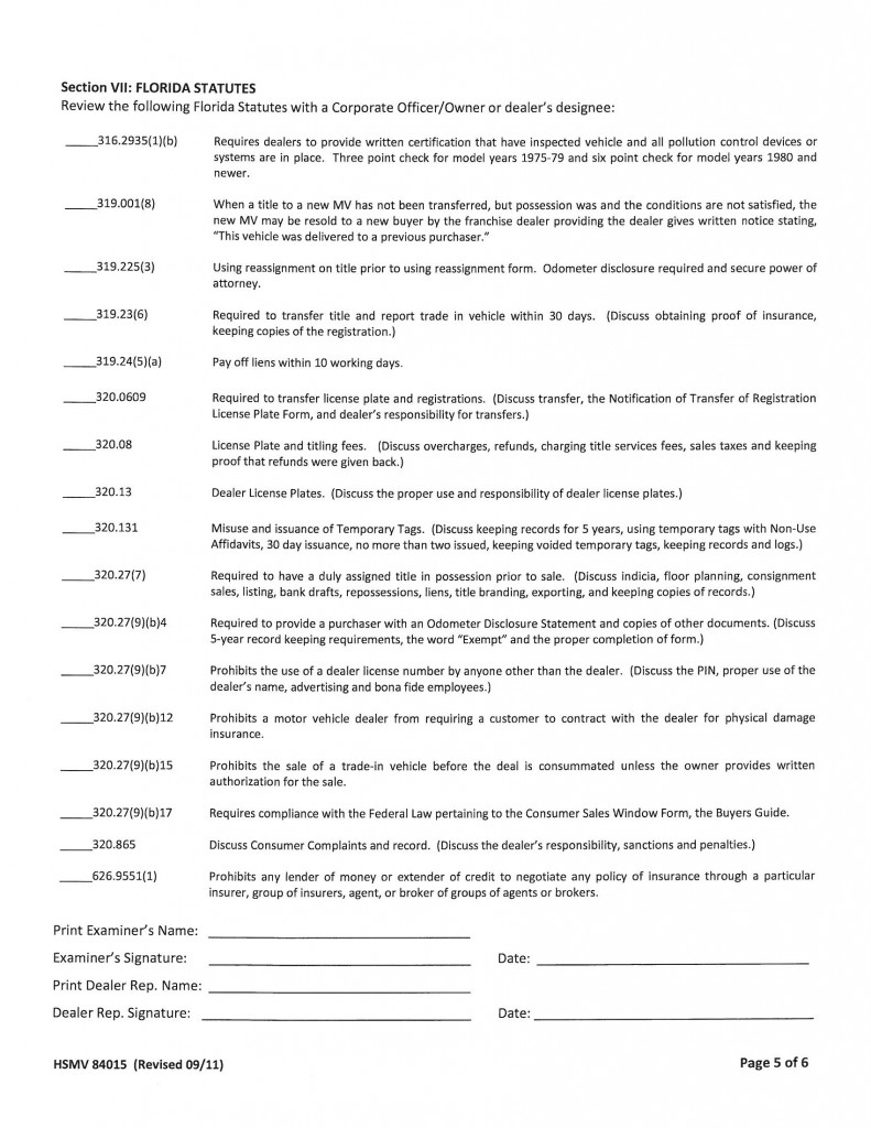 DMS (DMV) Records Inspections | Florida RV Trade Association